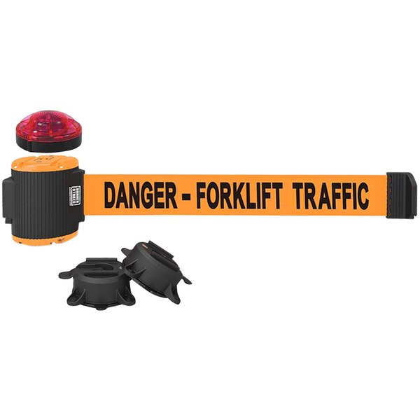 Banner Stakes 30' Orange "Danger - Forklift Traffic" Magnetic Wall ...
