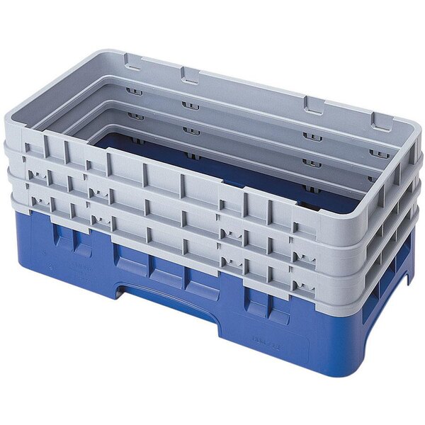 Cambro HBR712186 Navy Blue Camrack Half Size Open Base Rack with 3 ...