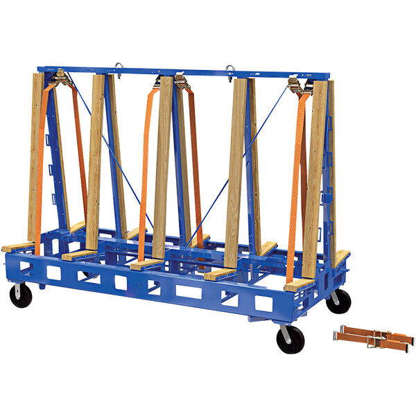 Vestil 97" x 43 1/2" Mobile Slab Transport Rack STR-M-9764-4-CK1 ...