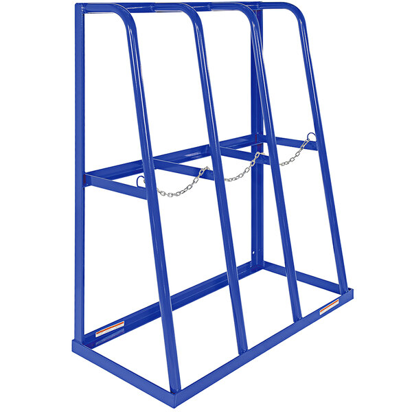 Vestil 24" x 48 1/2" x 60 5/8" 3-Bay Steel Storage Rack with Security ...