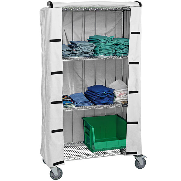 Quantum CC183663WNZ White Nylon Cart Cover with Zippered Closure for 18 ...