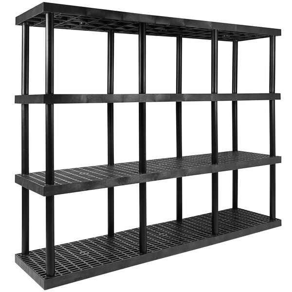 SPC Industrial DuraShelf 96" x 24" x 75" Plastic Grid Top 4-Shelf ...