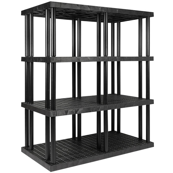 SPC Industrial DuraShelf 66" x 36" x 75" Plastic Grid Top 4-Shelf ...