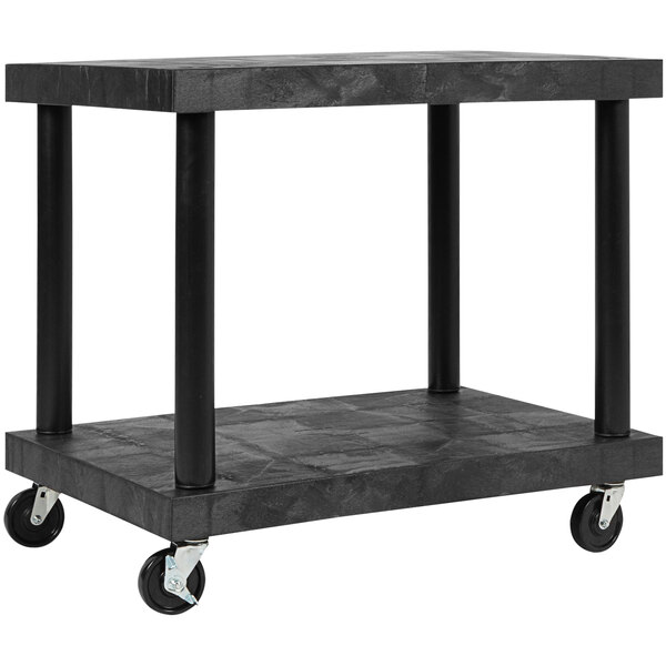 SPC Industrial Modular-Kart 36" x 24" x 32" Plastic Solid Top 2-Shelf ...
