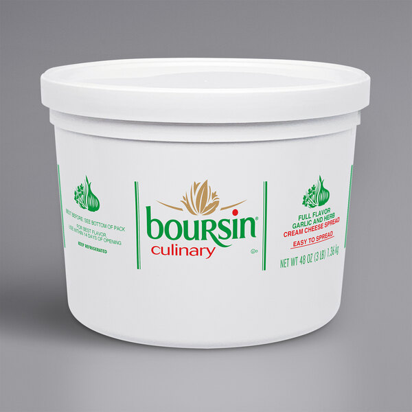 Boursin Garlic and Fine Herb Gournay Cheese 3 lb. - 3/Case