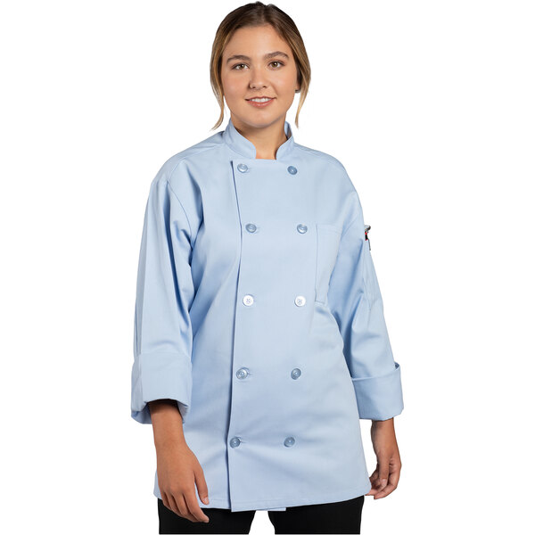 Uncommon Chef Orleans Unisex Sky Blue Customizable Long Sleeve Chef ...