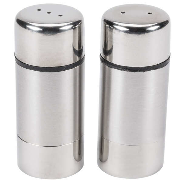 American Metalcraft SP29 .75 oz. Stainless Steel Round Salt and Pepper ...