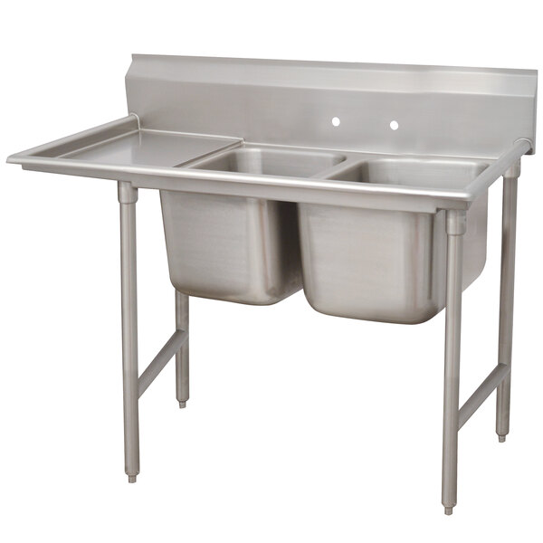 Advance Tabco 9-22-40-24 Super Saver Two Compartment Pot Sink with One ...