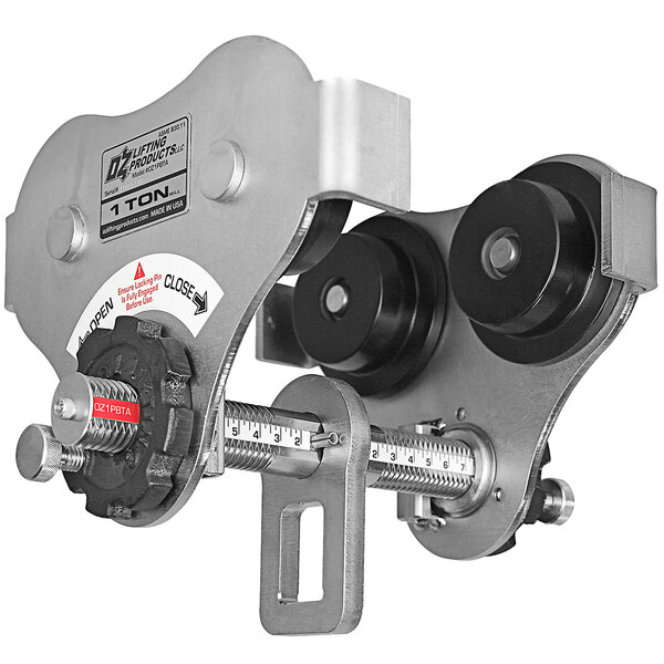 OZ Lifting Products 1 Ton Push Beam Trolley with Fall Protection OZ1PBTA-MR
