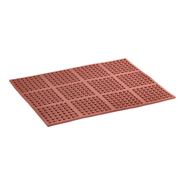 Choice 29" x 39" Red Rubber Straight Edge Grease-Resistant Anti-Fatigue ...
