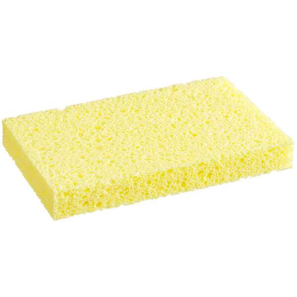 Lavex 6" x 3 1/2" x 3/4" Yellow Cellulose Sponge - 6/Pack