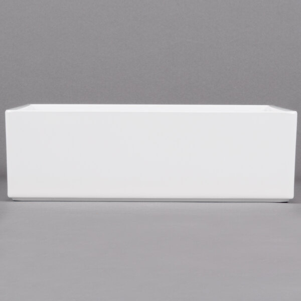 Cal-Mil 1393-15M Cater Choice White Melamine Box - 10" x 10" x 3"