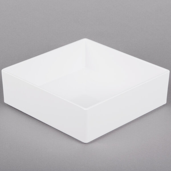 Cal-Mil 1393-15M Cater Choice White Melamine Box - 10" x 10" x 3"