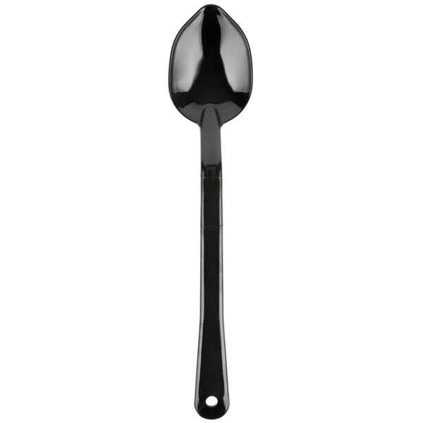 Carlisle 442003 13" Black Solid Salad Bar / Buffet Spoon