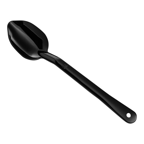 Carlisle 442003 13" Black Solid Salad Bar / Buffet Spoon