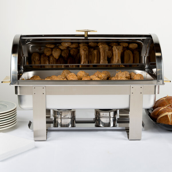 Full Size Roll Top Chafer, 8 Qt. - WebstaurantStore