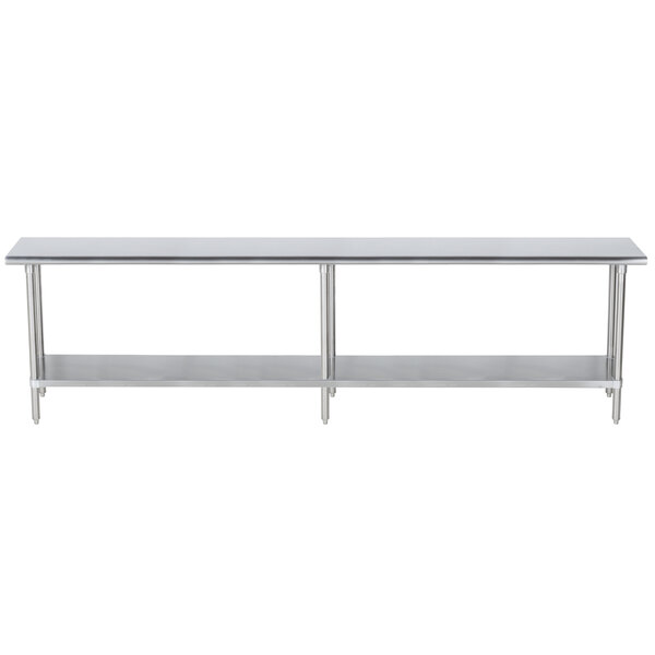 Advance Tabco SLAG-248-X 16-Gauge Stainless Steel Work Table with SS ...
