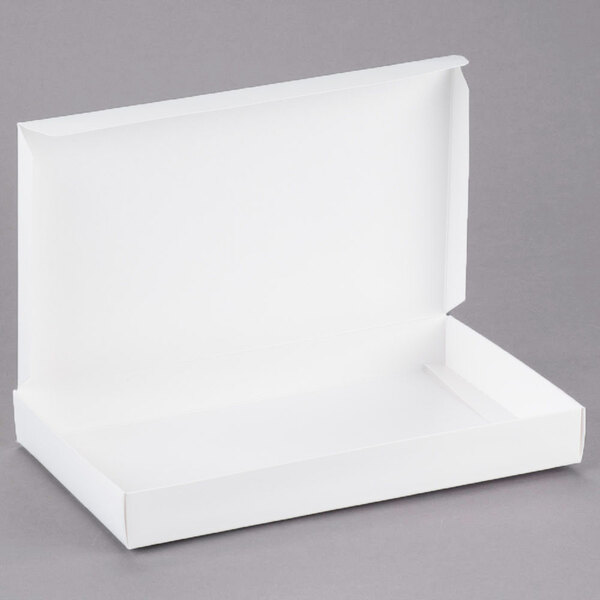 9 1/4" x 5 1/2" x 1 1/8" 1-Piece 1 lb. White Candy Box - 250/Case