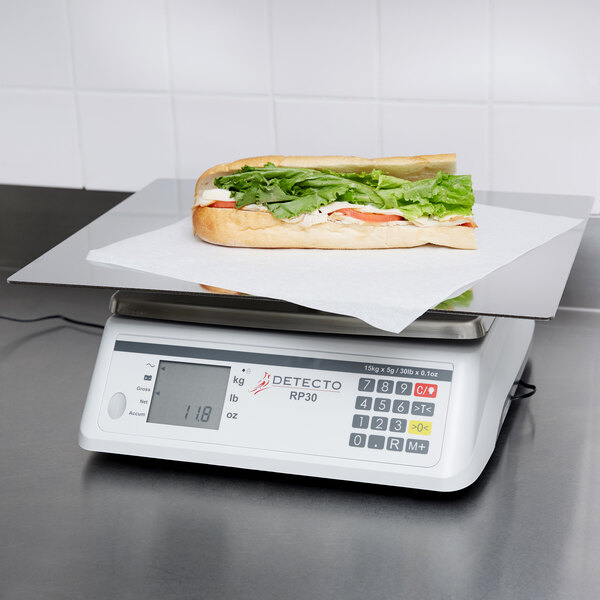 Cardinal Detecto RP30S 30 lb. Rotating Digital Ingredient Scale with ...