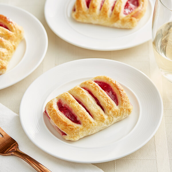 Bridor Ready-to-Bake Mini Raspberry Danish 1.6 oz. - 80/Case