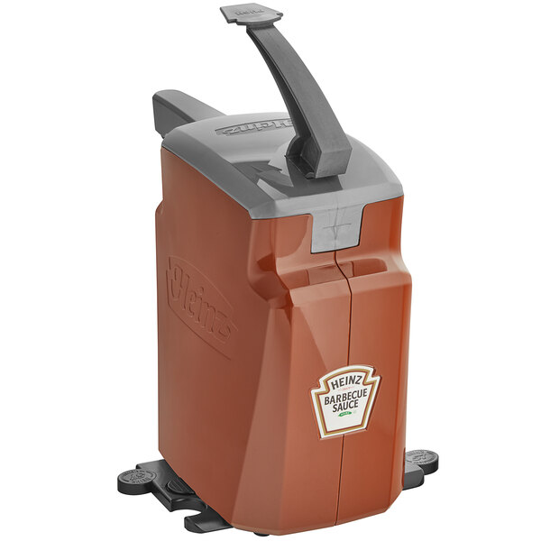 Heinz Keystone 1.5 Gallon Brown Plastic Countertop Barbeque Pump Dispenser
