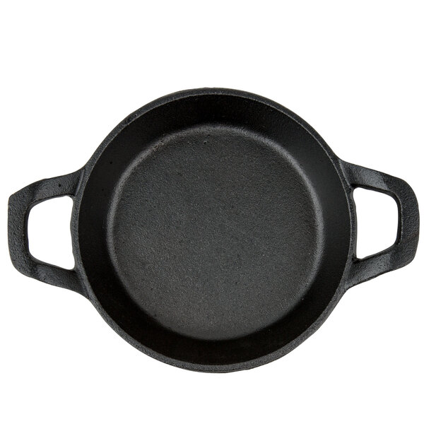 American Metalcraft 18 oz. Pre-Seasoned Mini Cast Iron Round Casserole ...