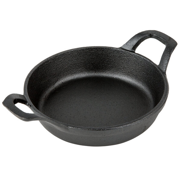 American Metalcraft 18 oz. Pre-Seasoned Mini Cast Iron Round Casserole ...