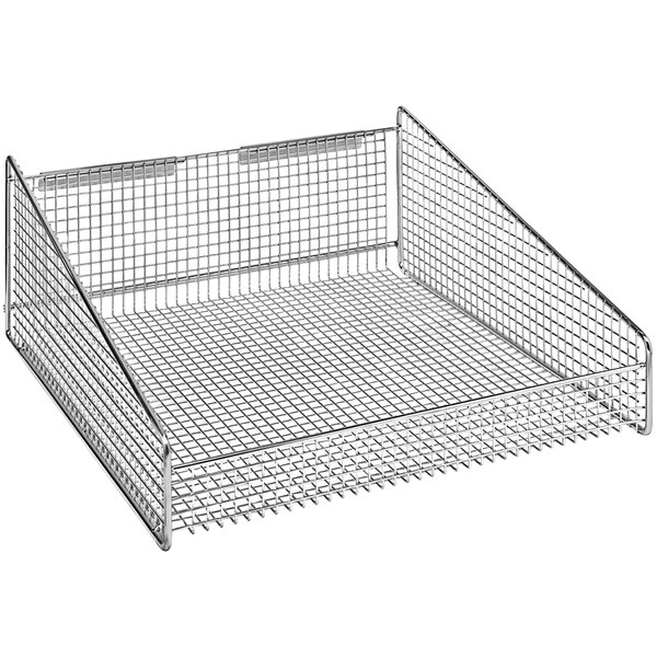 Quantum 17 7/8" x 36" Chrome Partition Wall Hanging Basket 1635HBC