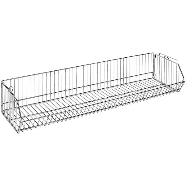 Quantum 20" x 48" x 9" Chrome Modular Stacking Basket 2048BC