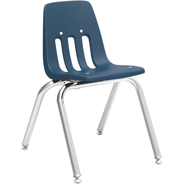 Virco 9000 Series Kindergarten to 2nd Grade Navy Classroom Chair with ...
