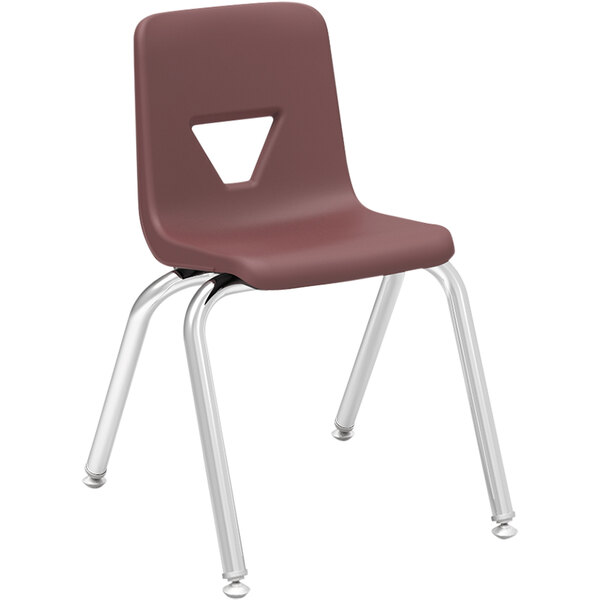 Virco 2000 Series Kindergarten to 2nd Grade Wine Classroom Chair with ...