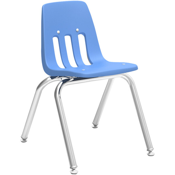 Virco 9000 Series Kindergarten to 2nd Grade Sky Blue Classroom Chair ...