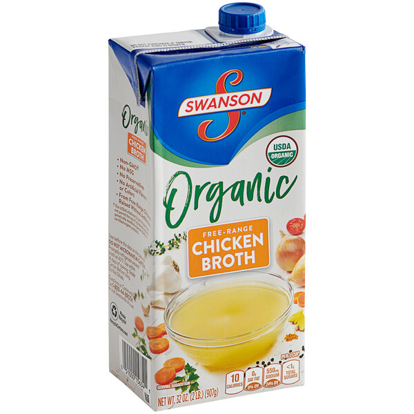 Swanson Organic Chicken Broth 32 oz. - 12/Case