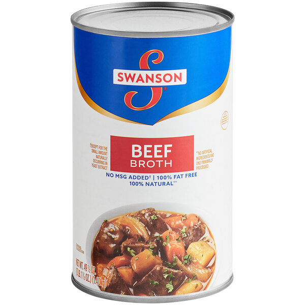 Swanson Beef Broth 49.5 oz. Can - 12/Case