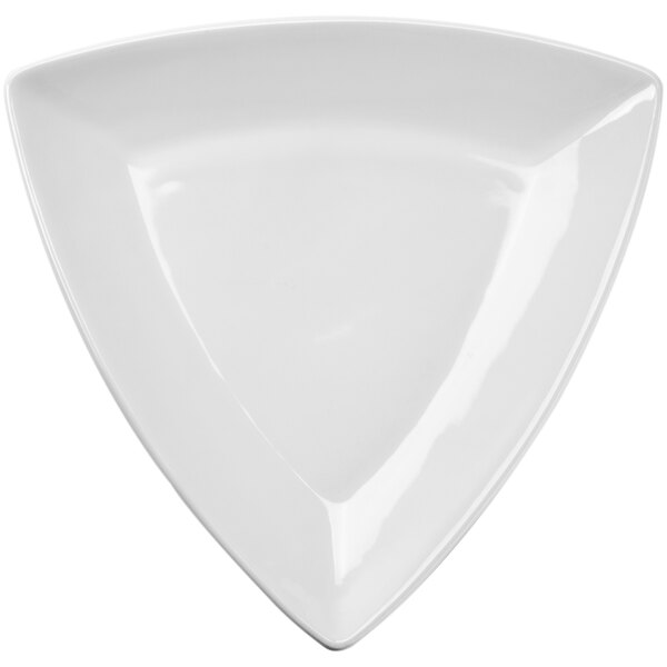 Tuxton BWZ-1248 12 1/2" White Triangle China Plate - 6/Case