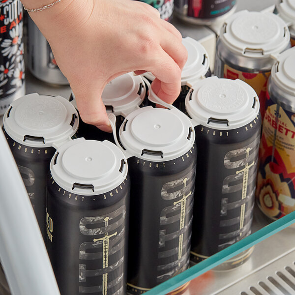 PakTech White Plastic 6-Pack Can Carrier - 510/Case