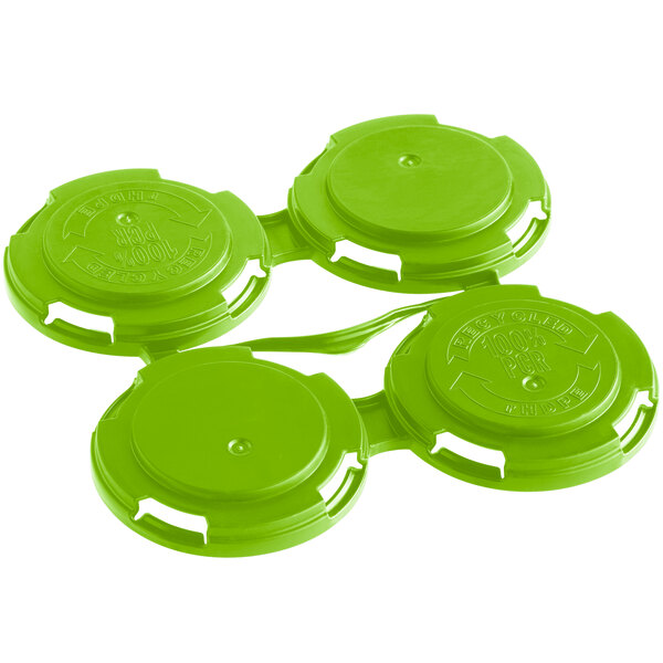 PakTech Spring Green Plastic 4-Pack Can Carrier - 788/Case