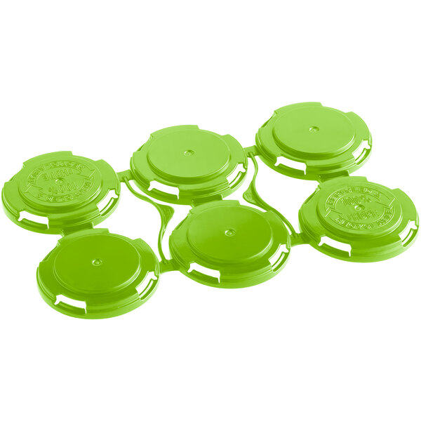 PakTech Spring Green Plastic 6-Pack Can Carrier - 510/Case