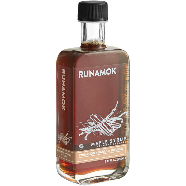 Runamok Grade A Amber Cinnamon and Vanilla-Infused Maple Syrup 8.45 fl ...