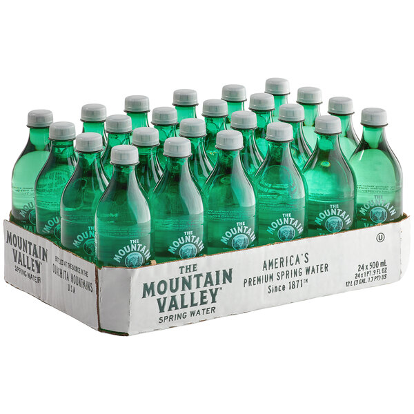 Mountain Valley Spring Water 500 mL Plastic Bottle - 24/Case