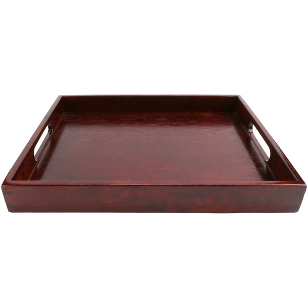 GET 15" x 11" Hardwood Room Service Tray RST-15111