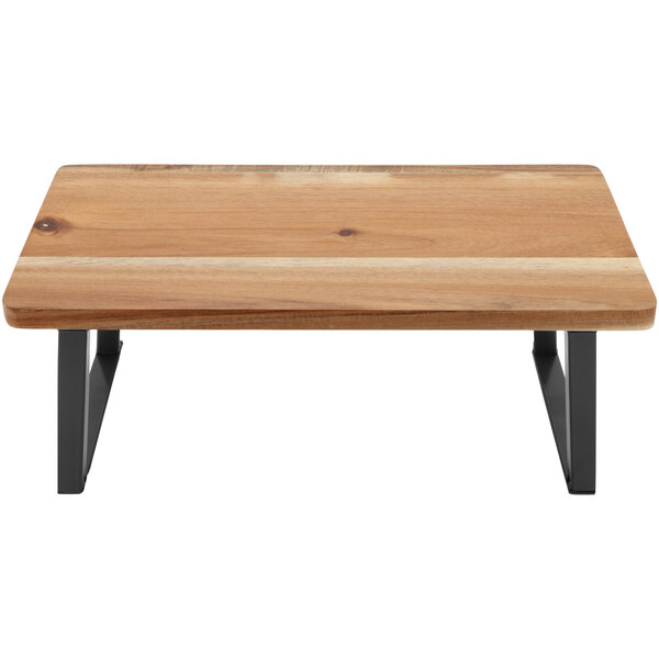 GET Heights 15 13/16" x 8 5/16" x 6" Wood Riser with Foldable Legs