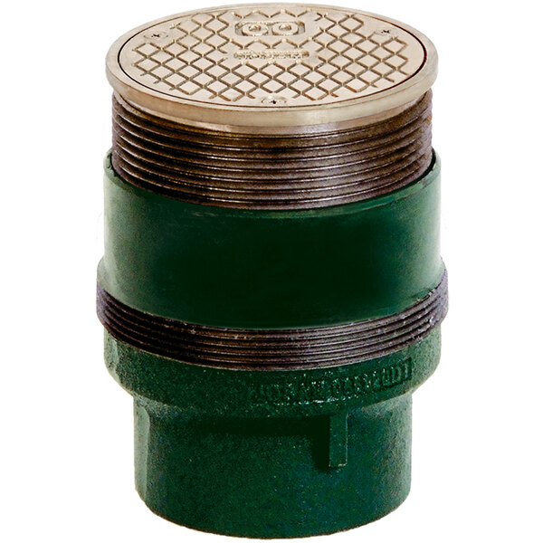 Josam 55003-1-Z 5 1/8" Round Adjustable Cast Iron Floor Cleanout with ...