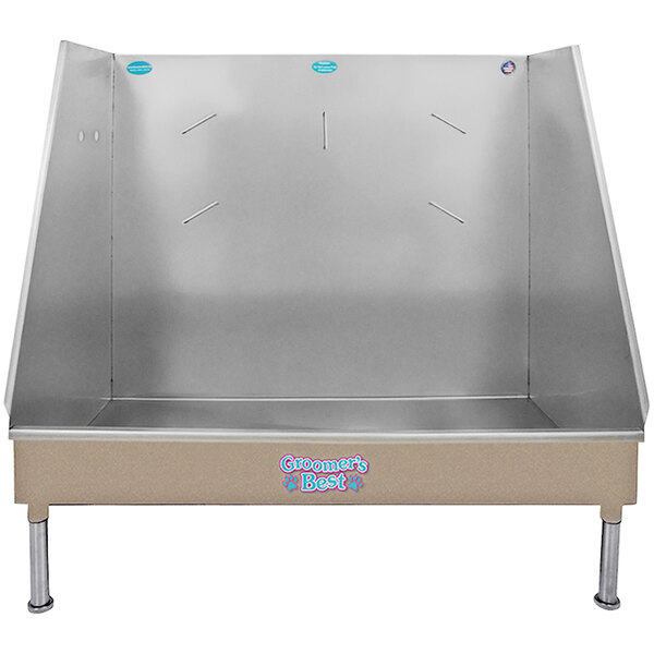 Groomer's Best GB48WI-TL 48" Desert Tan Walk-In Bathing Tub with Left Drain