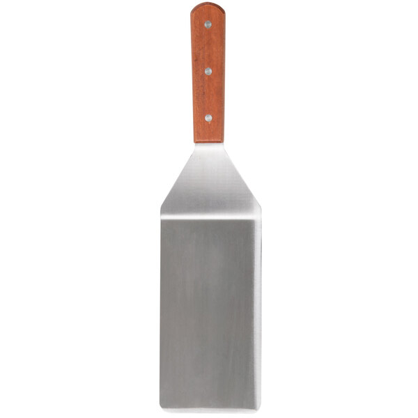 8" x 4" Solid Turner with Oversize Straight Blade and Wood Handle