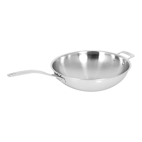 Spring USA Primo! 13 3/8" 5-Ply Round Bottom Wok with Stainless Steel ...