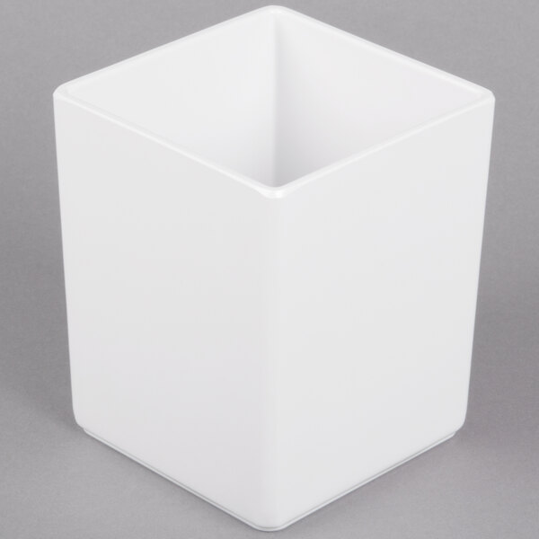 Cal-Mil 1391-15M Cater Choice White Melamine Box - 5" x 5" x 6"