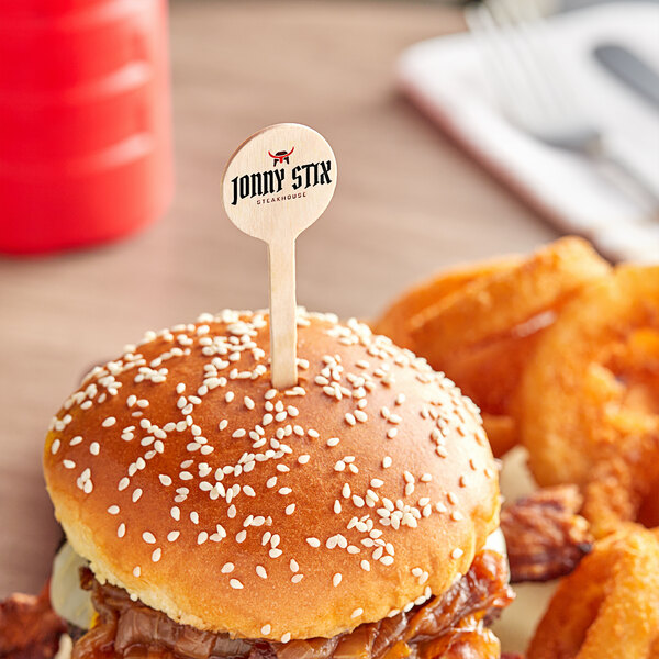 Customizable Round Pick / Food Marker 6"