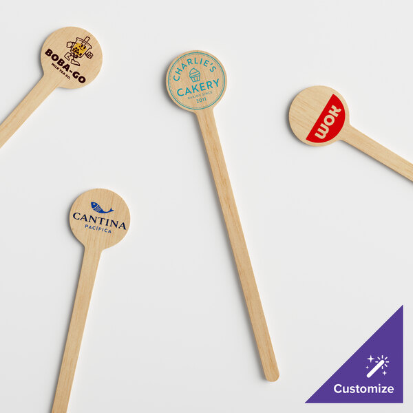 Customizable Round Pick / Food Marker 6"