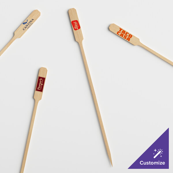 Customizable Paddle Pick / Food Marker 8 1/2"